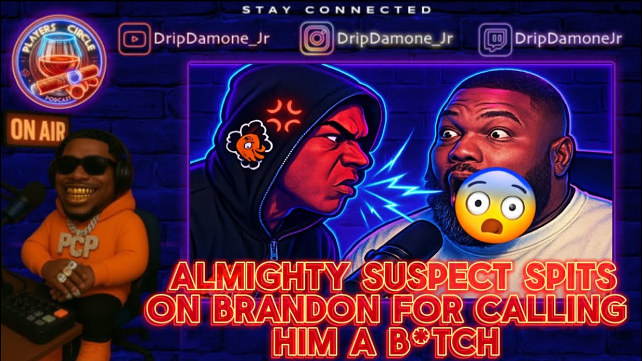 Almighty Suspect spits on Brandon during No Jumper live - YouTube