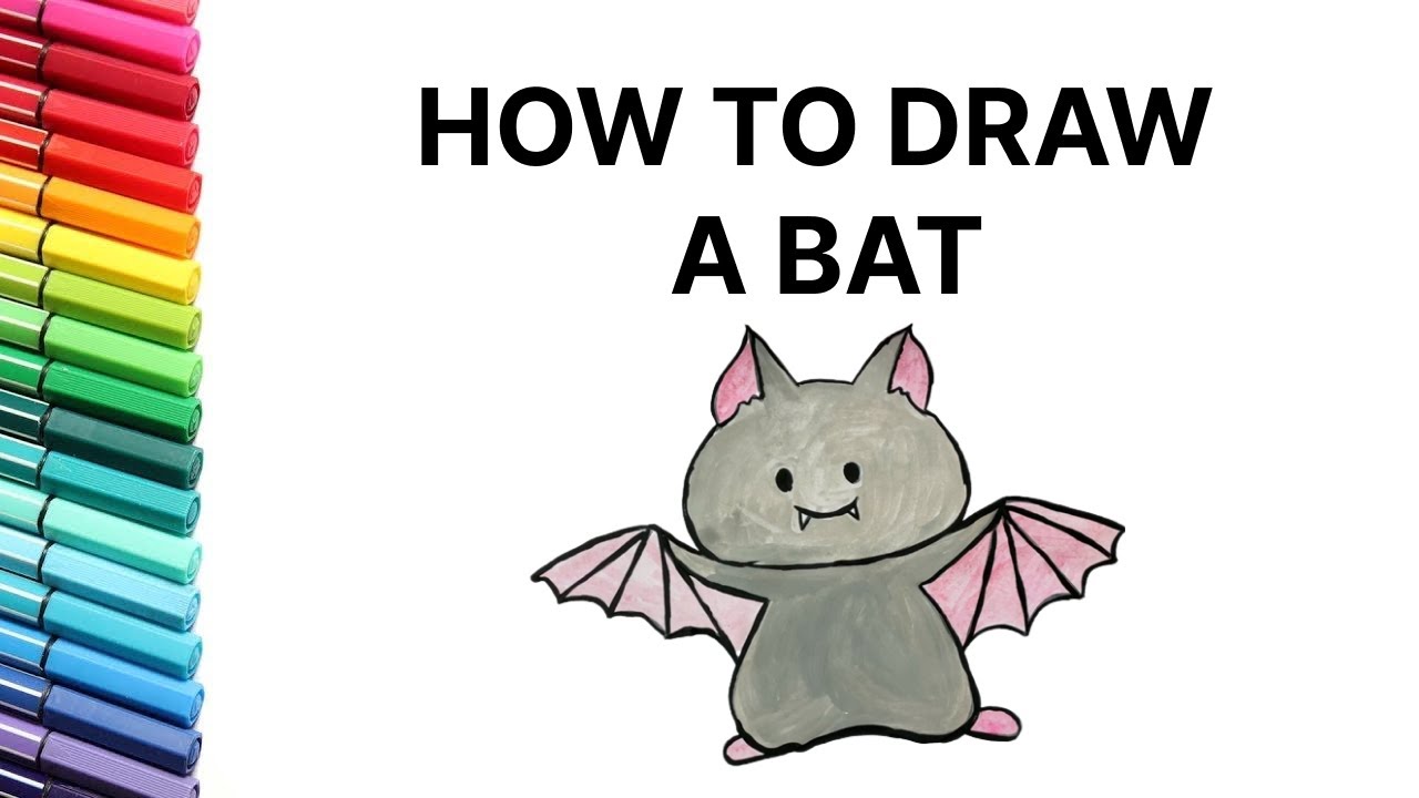 HOW TO DRAW A BAT - YouTube