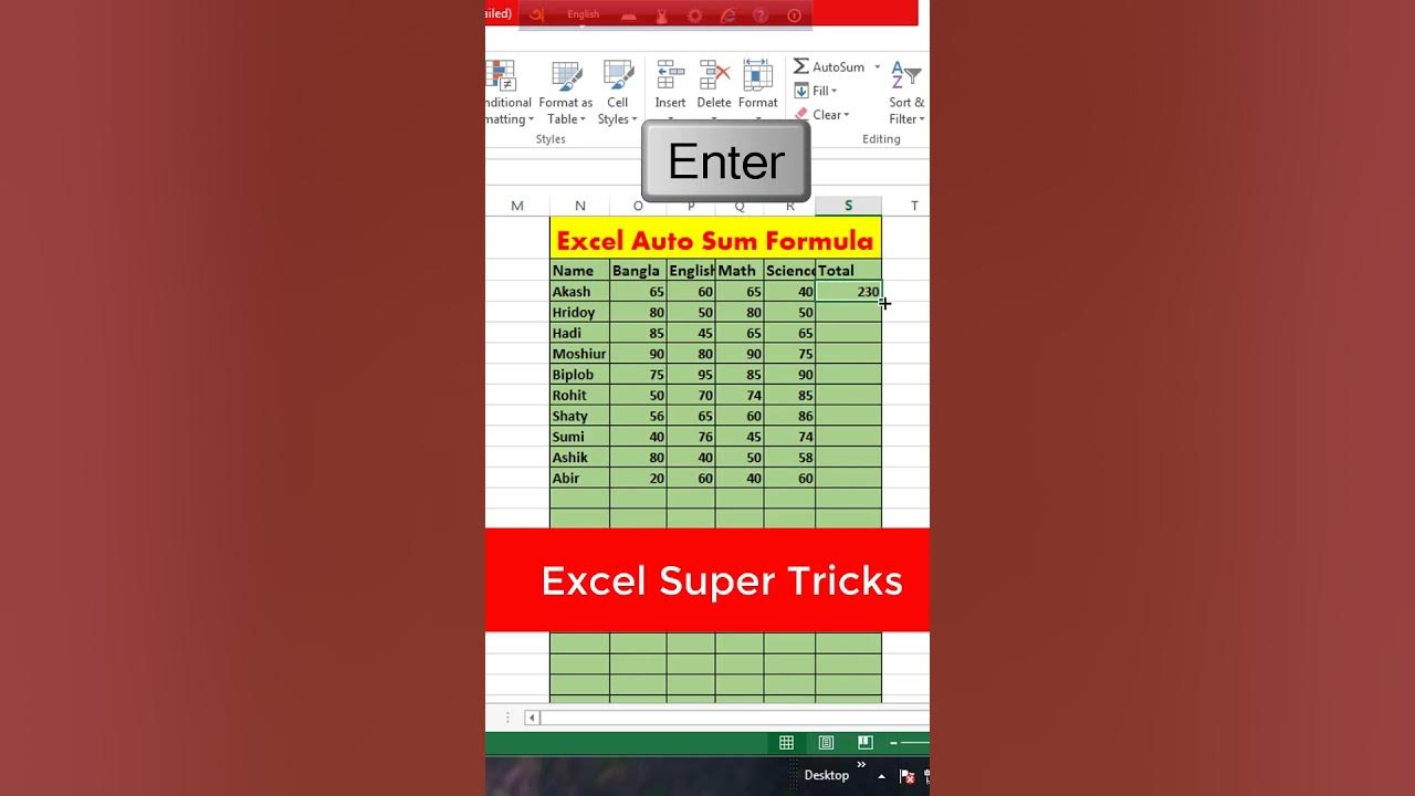 Excel Auto Sum Computerknowledge Excel Excelautomationtutorial Excelsolutions Youtube