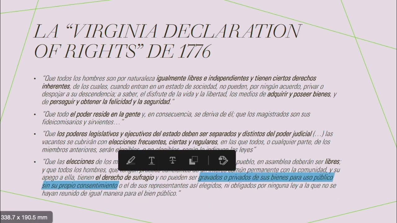 La "Virginia Declaration of Rights" de 1776 - YouTube