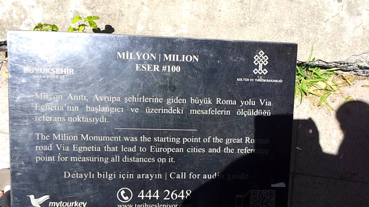 Byzantine Stone Pillar "Million" in Istanbul - YouTube