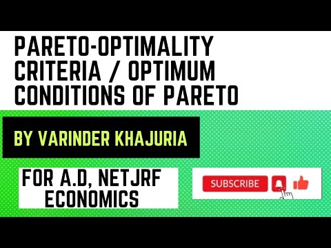 Pareto-optimality Criteria / Optimum Conditions of Pareto || By ...