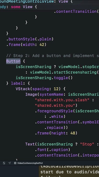 Integrate Screen-Sharing Into a SwiftUI App - YouTube
