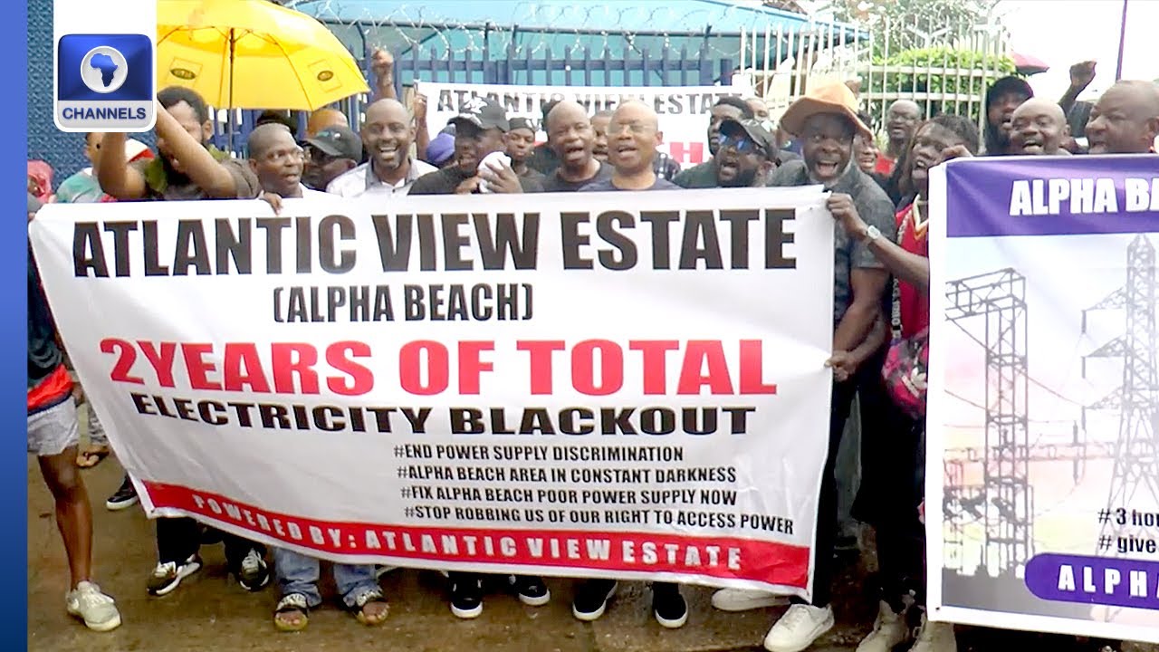 Atlantic View Estate Residents Protest Two Years Of Blackout - YouTube