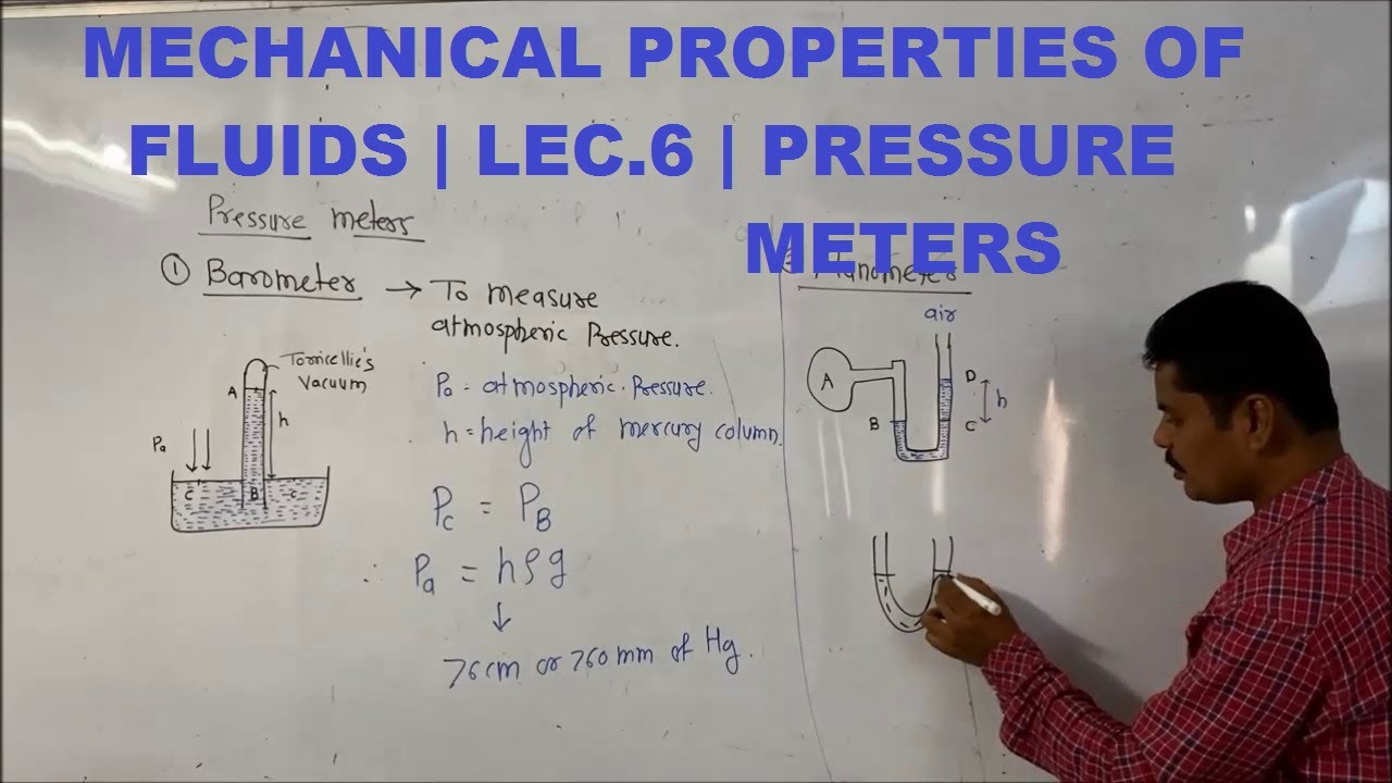 MECHANICAL PROPERTIES OF FLUID | PRESSURE METERS | LEC.6 | NEET | AIIMS ...