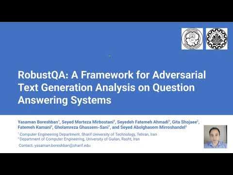 RobustQA: A Framework for Adversarial Text Generation Analysis on Question Answering Systems ...