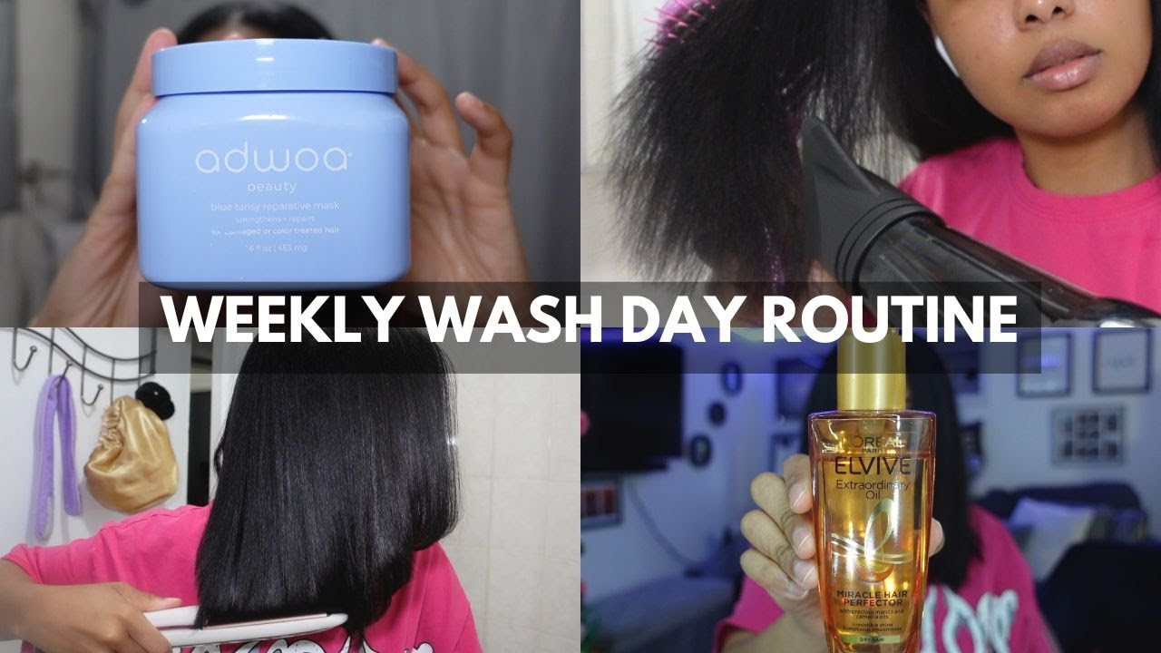 WEEKLY SILK PRESS ROUTINE - YouTube