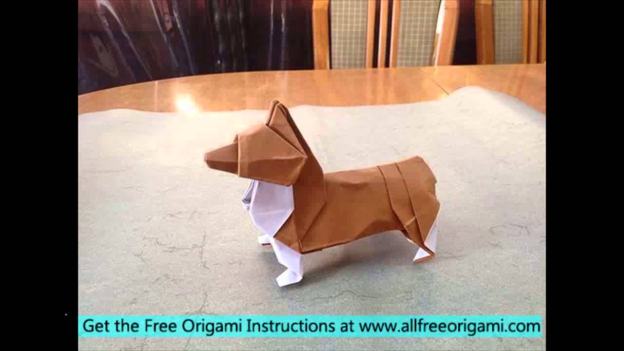 origami dog labrador - YouTube
