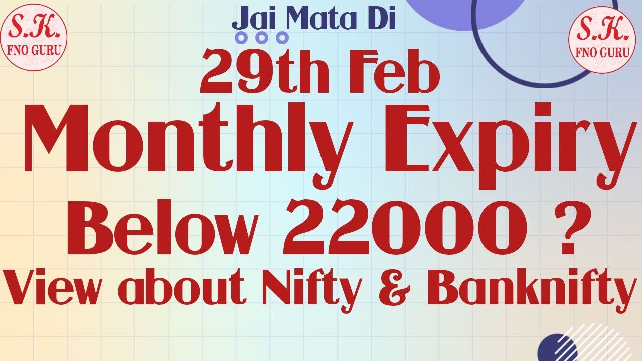 Sell Nifty and Bank Nifty. Today Feb monthly expiry. Targets & Supports ...