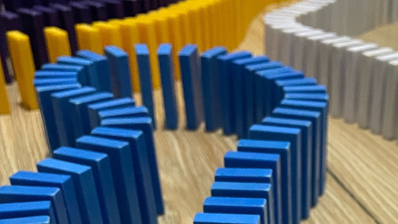 1,003 Dominoes - Personal Longest Domino Line - YouTube