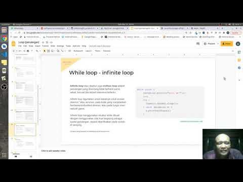 Pemrograman Java: Perulangan Bagian 07 - Struktur While, infinite loop - YouTube