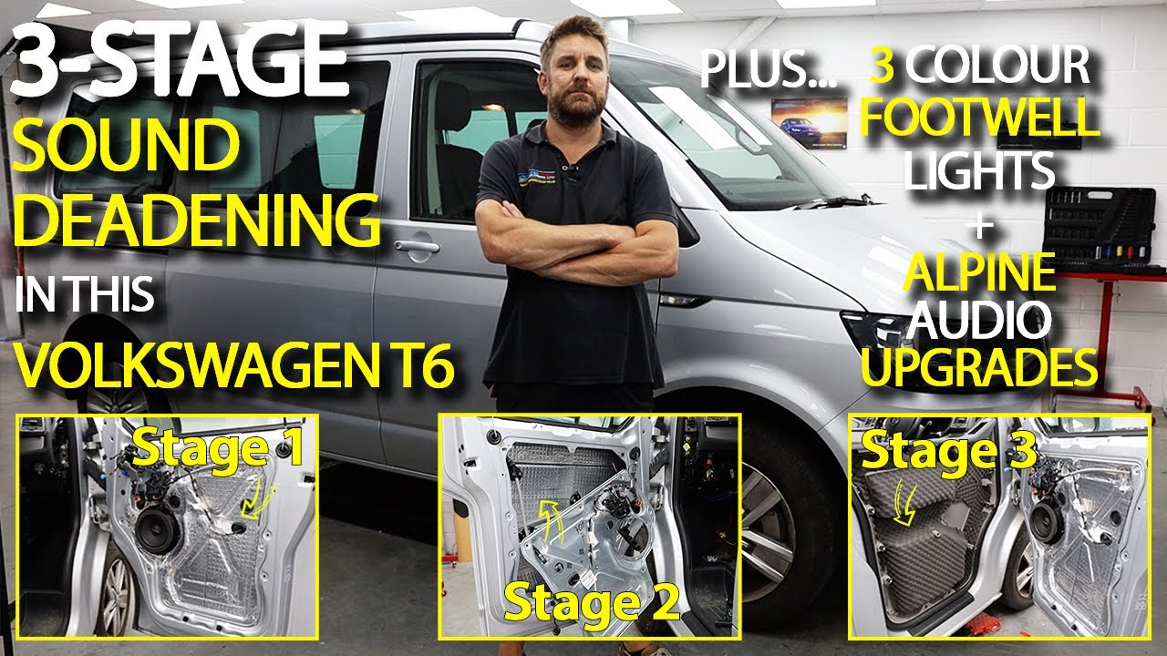 VW Transporter T6 UPGRADES 3-Stage Sound Deadening, Alpine Audio ...