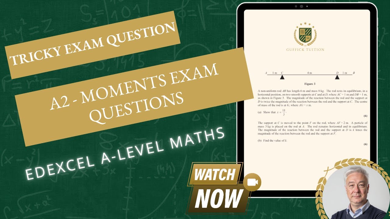 Tricky EDEXCEL A-level Maths Exam Question - Moments - YouTube