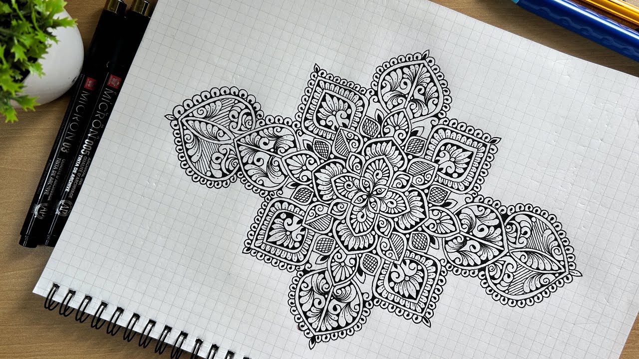 Mandala Art | Square Mandala Art | Mandala for Beginners - YouTube