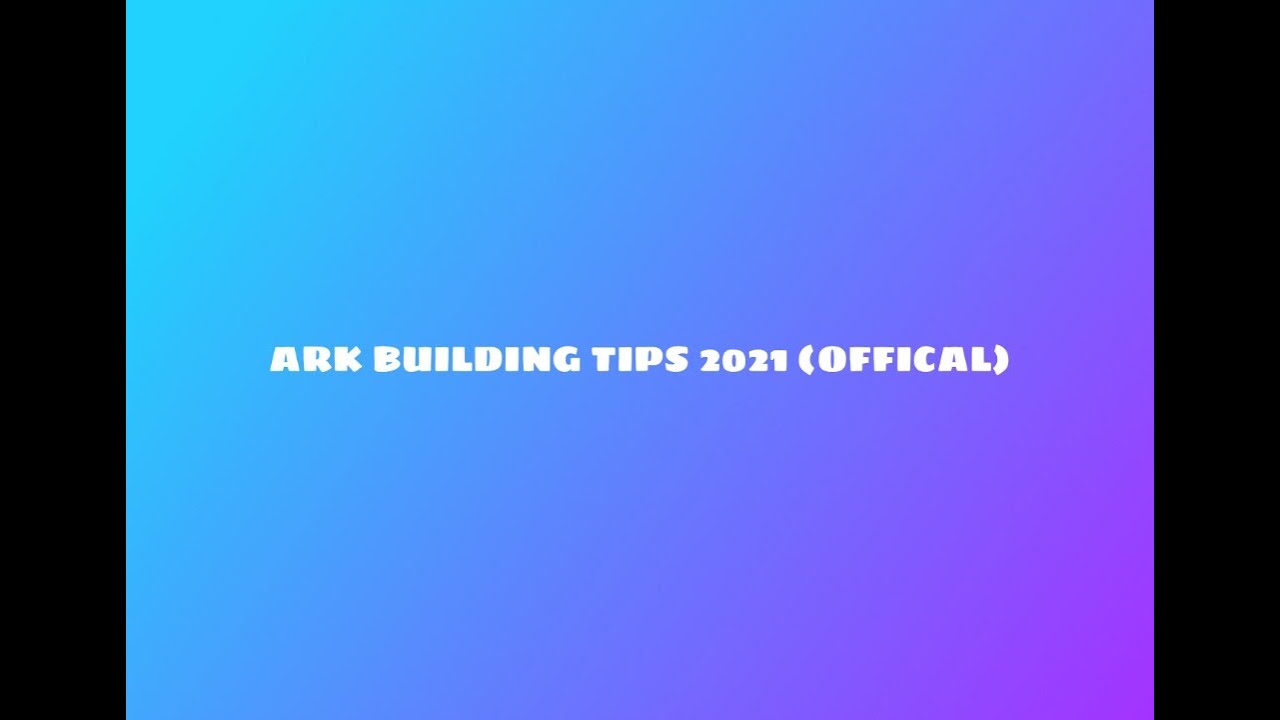Ark Building Tips (OFFICAL) - YouTube