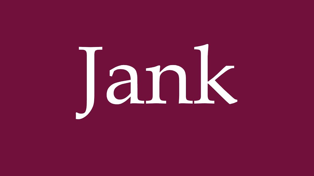 How to Pronounce ''Jank'' Correctly in German - YouTube
