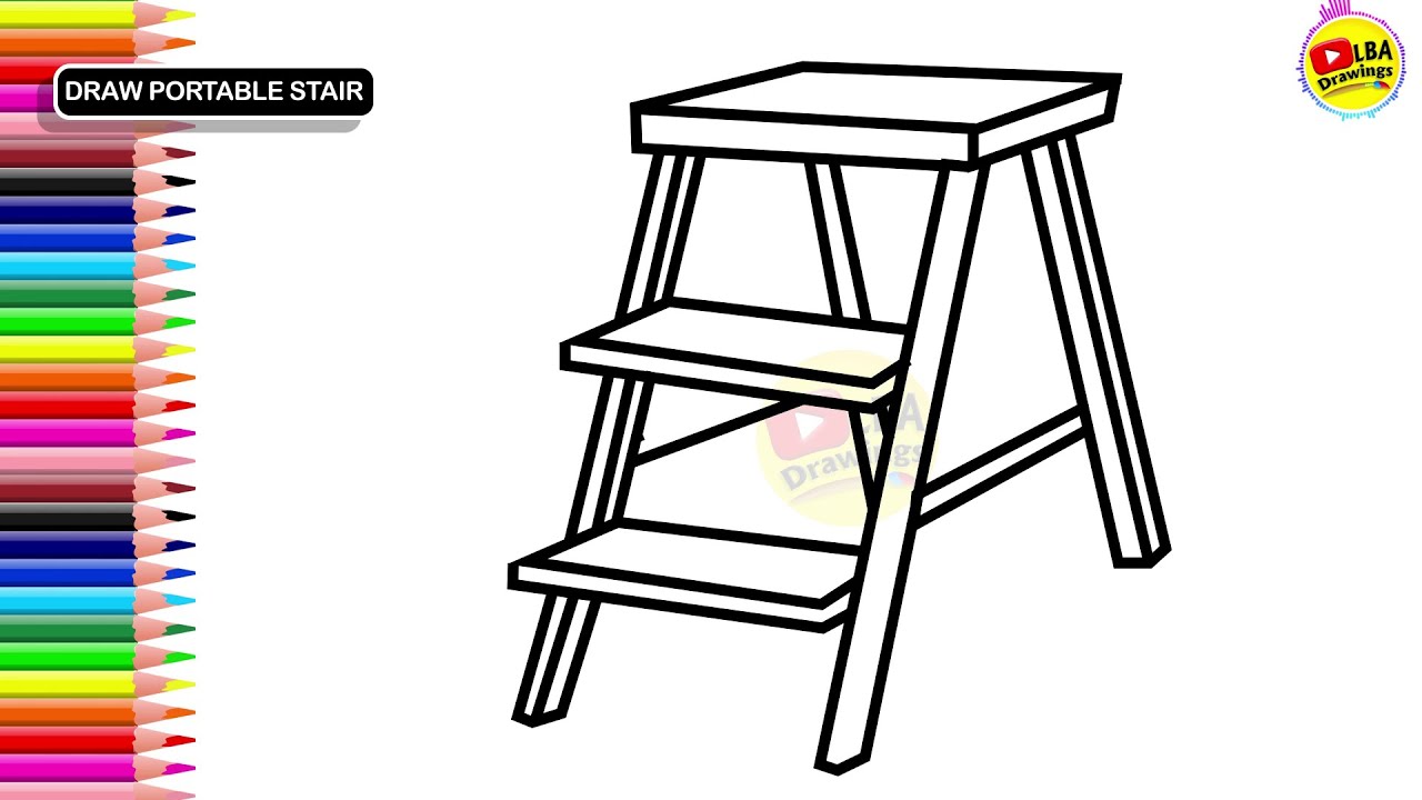 How to Draw Stairs | LBA Drawings - YouTube