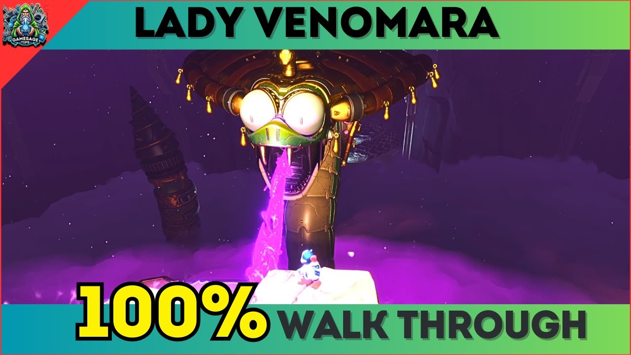Astro Bot - Lady Venomara 100% Walkthrough | Boss Fight, All Bots - YouTube