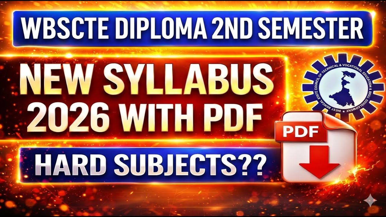 Diploma 2nd semester syllabus 2026| #wbscte Polytechnic 2nd semester ...