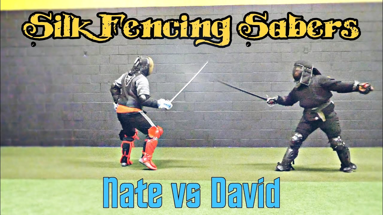 Sparring with Silk Fencing "light broadsword" synthetic sabers. - YouTube