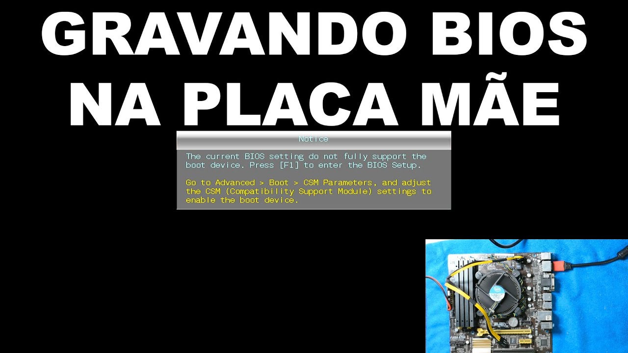 Gravando BIOS em placa mãe, baixado direto do site da Asus! - YouTube