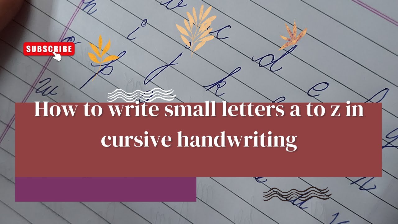 How to write letters a to z in cursive handwriting II # 30 days ...