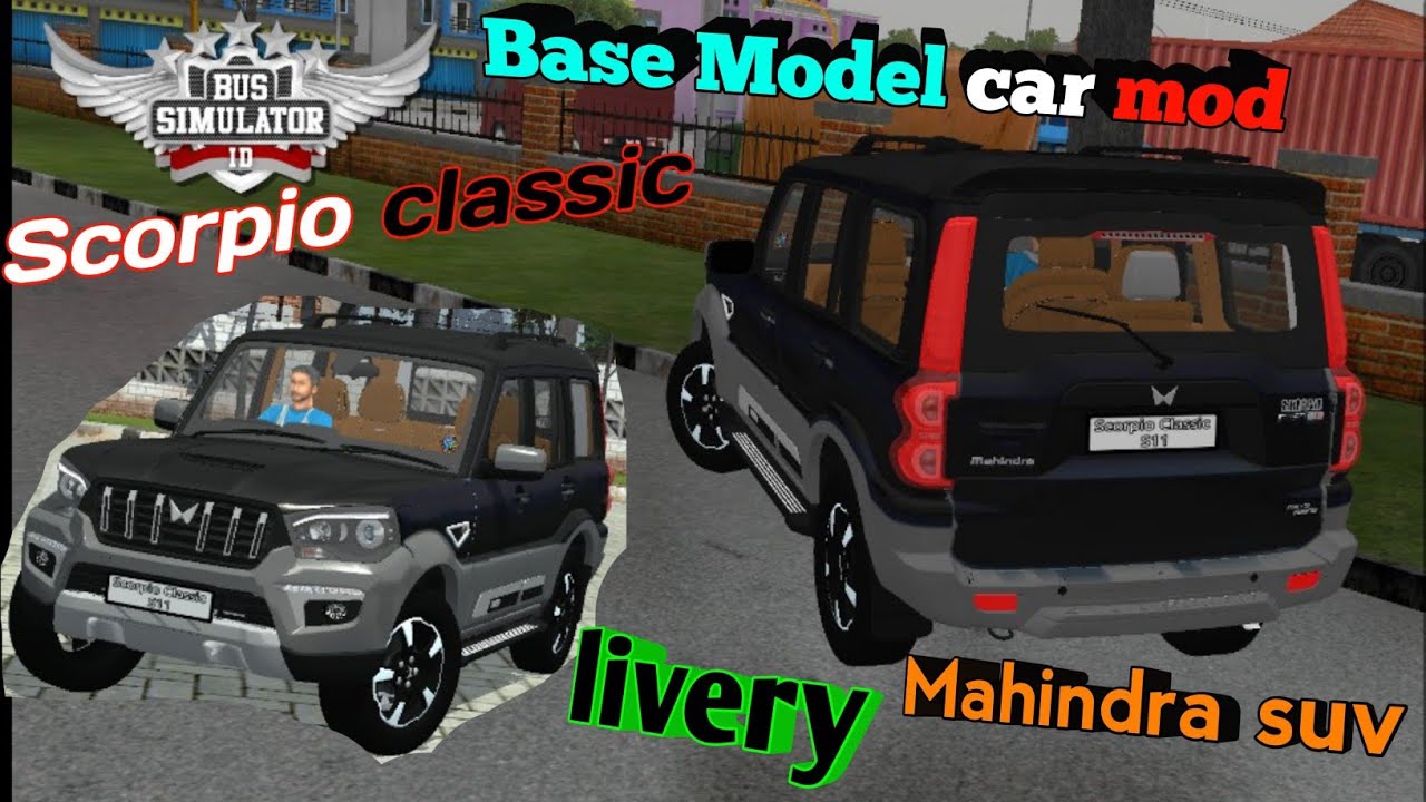 Scorpio classic Base Model livery car mod for Bus simulator | Bussid ...
