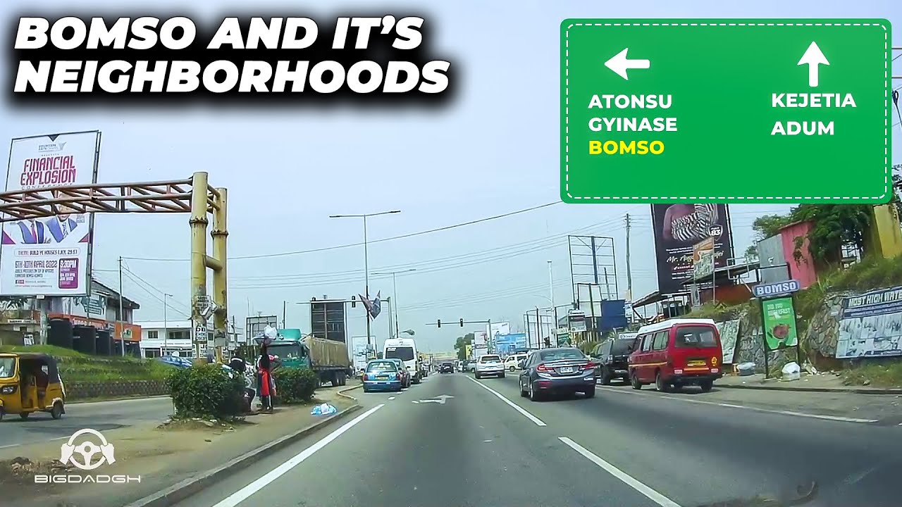 Dashcam Drive | Driving Around BOMSO and It's Neighborhoods In Kumasi ...