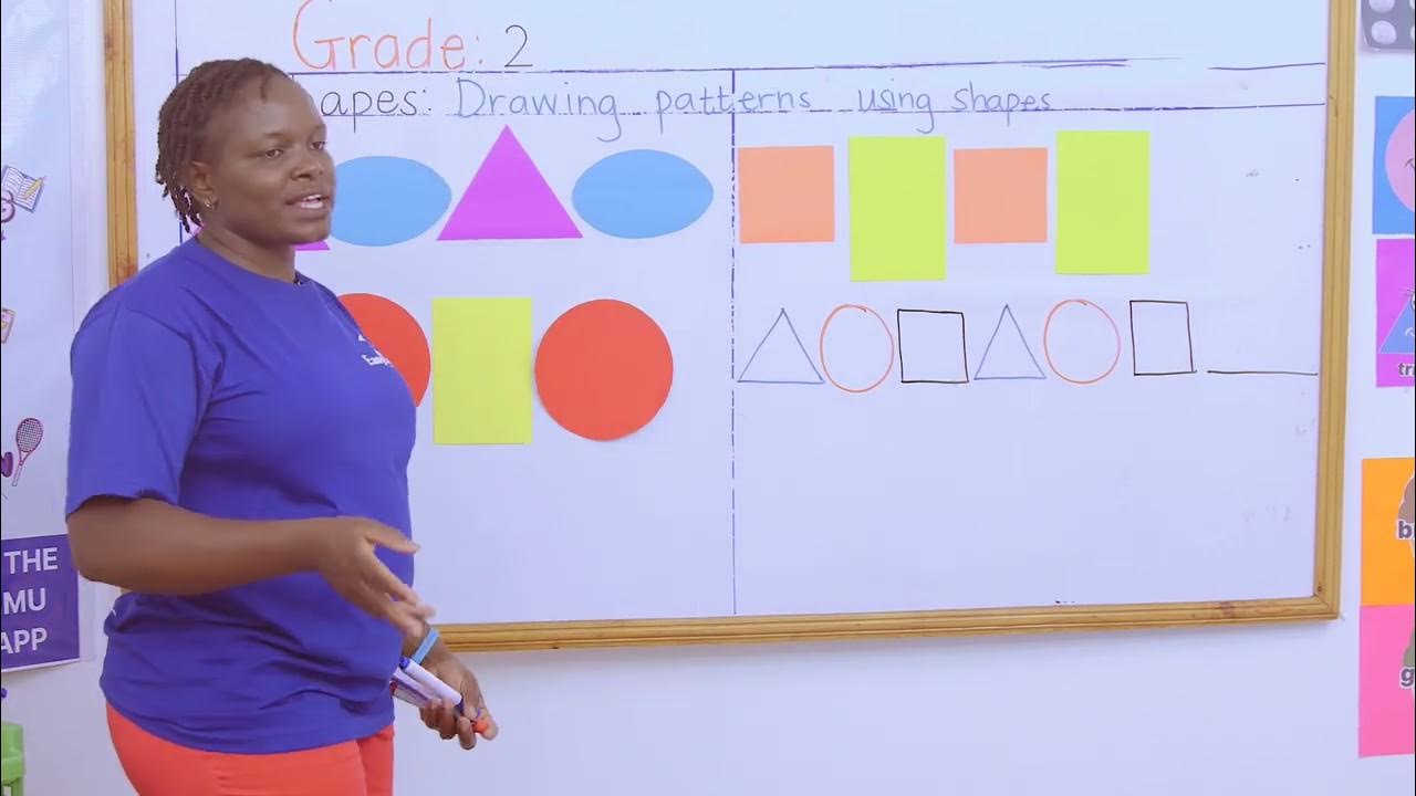 Making patterns using shapes | CBC Grade 2 math - YouTube