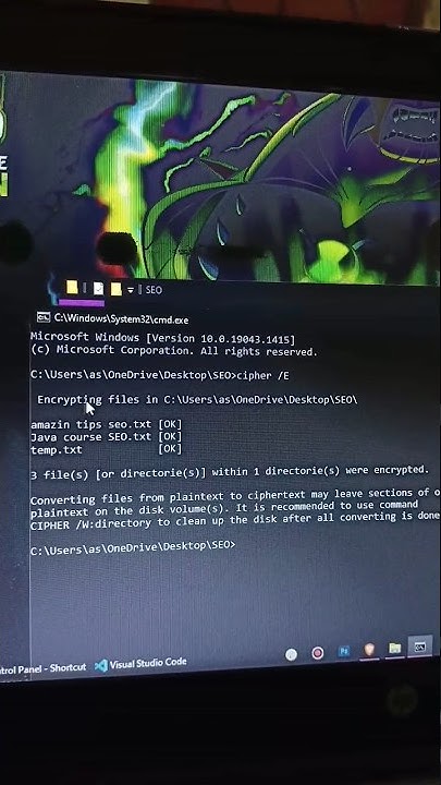 How to encrypt and decrypt a file using cmd - #shorts #cmd #viral - YouTube
