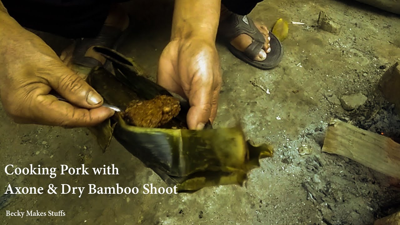 Cooking Smoked Pork With AXONE (Akhuni) & Dry Bamboo shoot | Becky ...