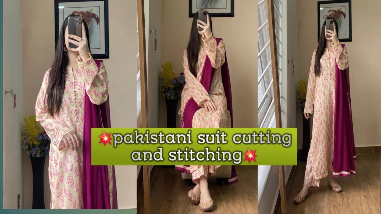 Pakistani suit cutting and stitching ||pakistani dress design ...