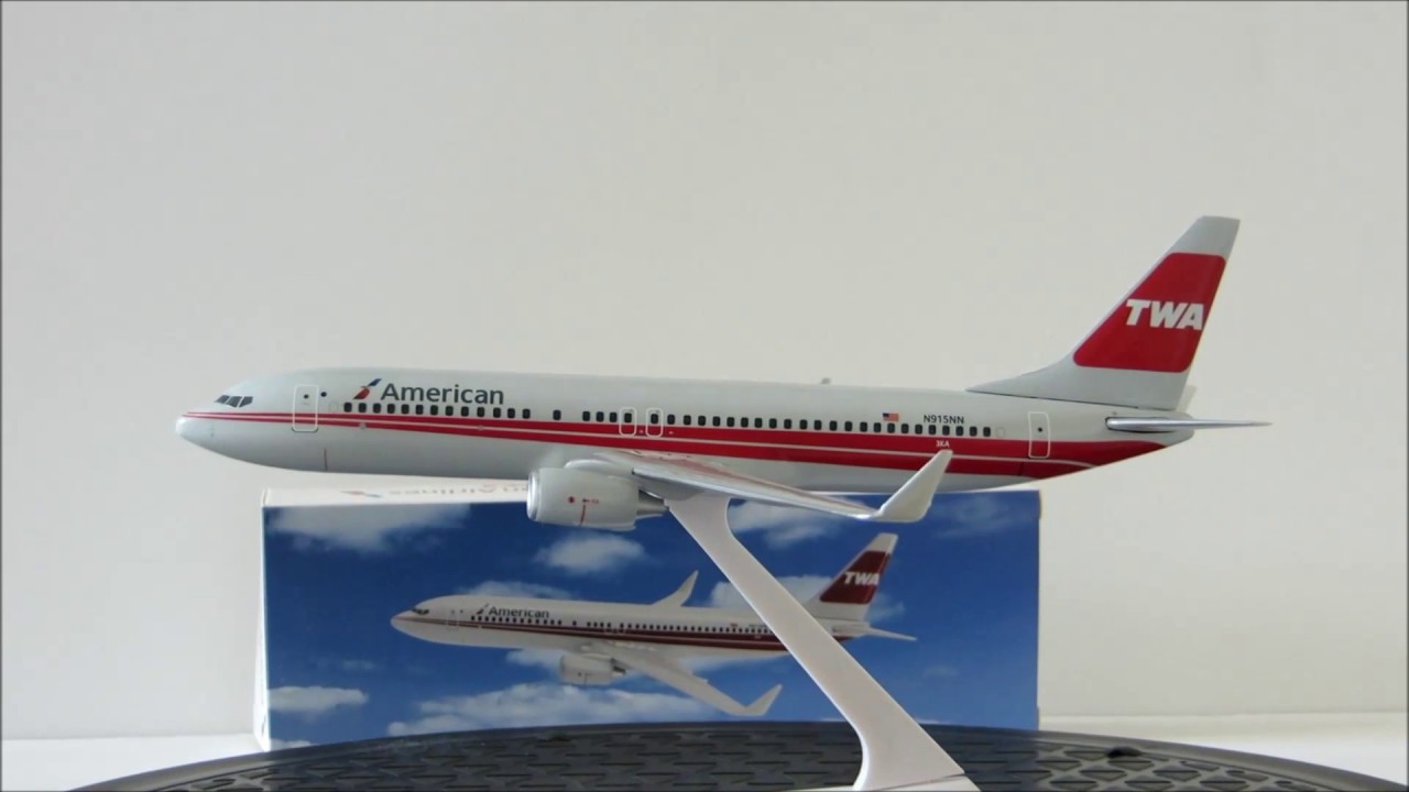 American Airlines TWA Heritage Livery Boeing 737-800 1/200 Scale Model ...