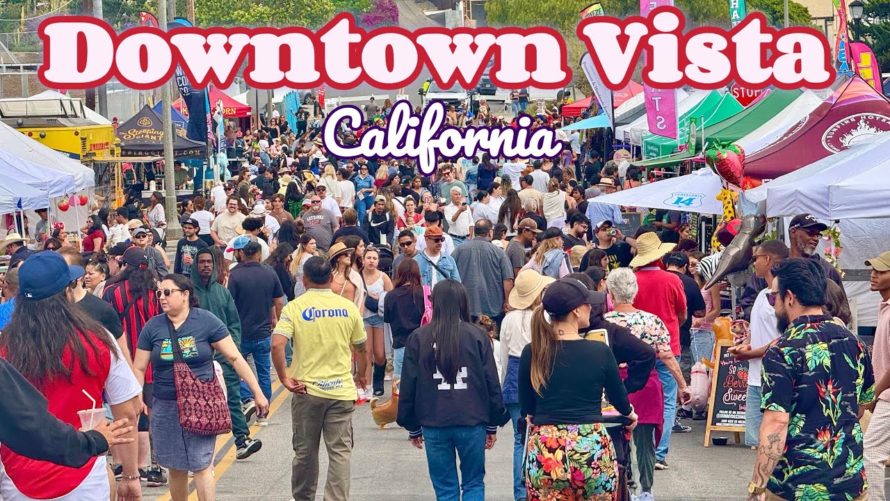 Vista California Walking Tour 🌴Strawberry Festival 🍓 [4K] - YouTube