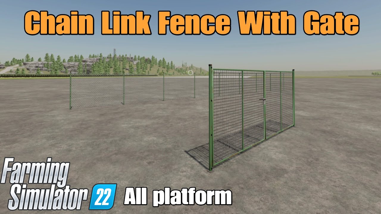 Chain Link Fence With Gate / FS22 mod for all platforms - YouTube