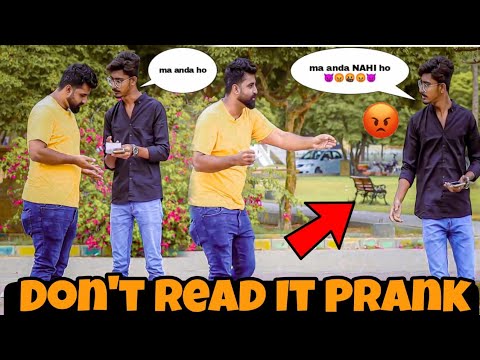Don't Read It Prank | Pranks In Pakistan | Humanitarians Mini - YouTube