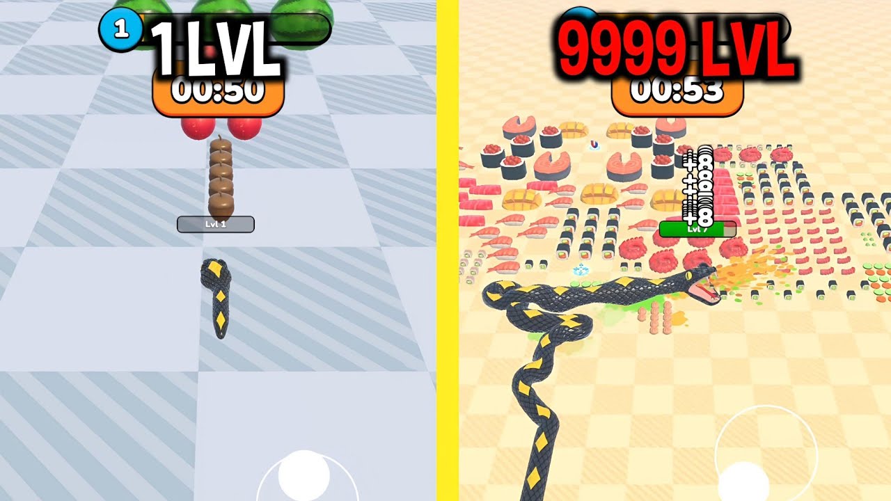 MAX LEVEL in Snack Attack: Eat And Grow Game - YouTube