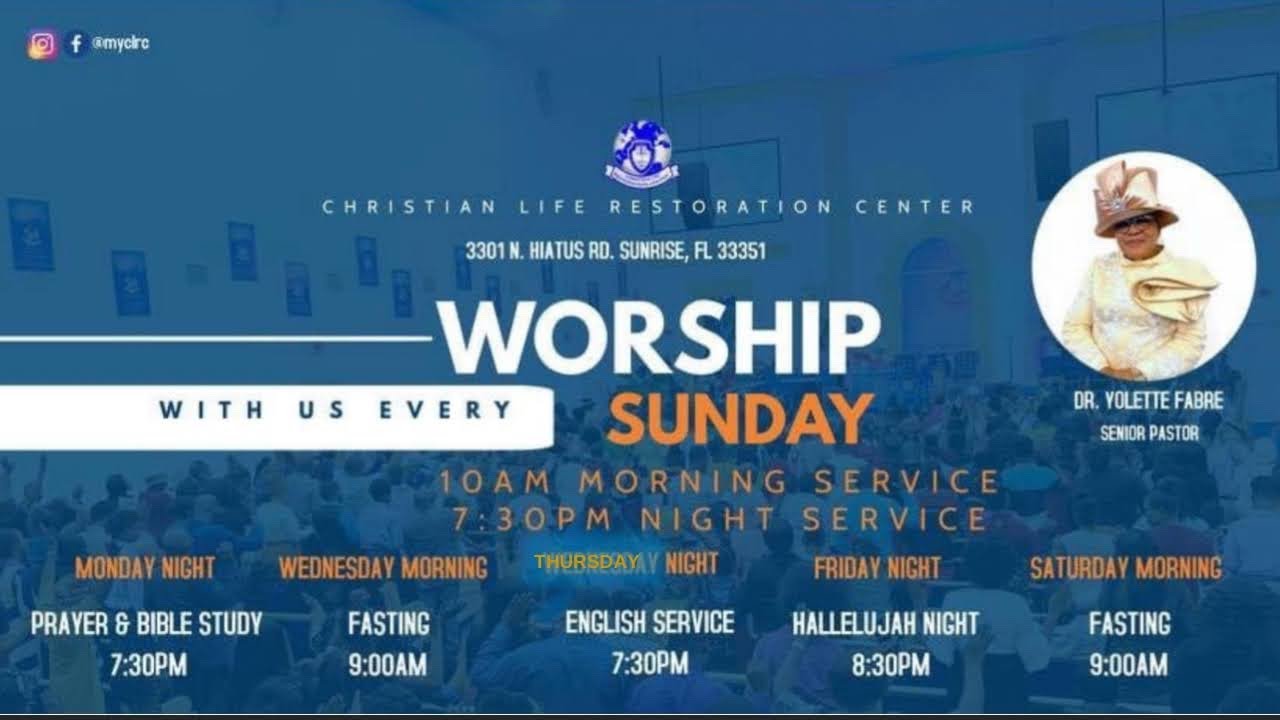 Sunday Morning Service | Dr. Yolette Fabre - YouTube