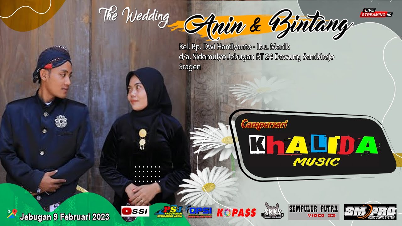 Live 2 CS. KHALINDA Wedding Anin & Bintang - SM PRO Audio - Sempulur ...