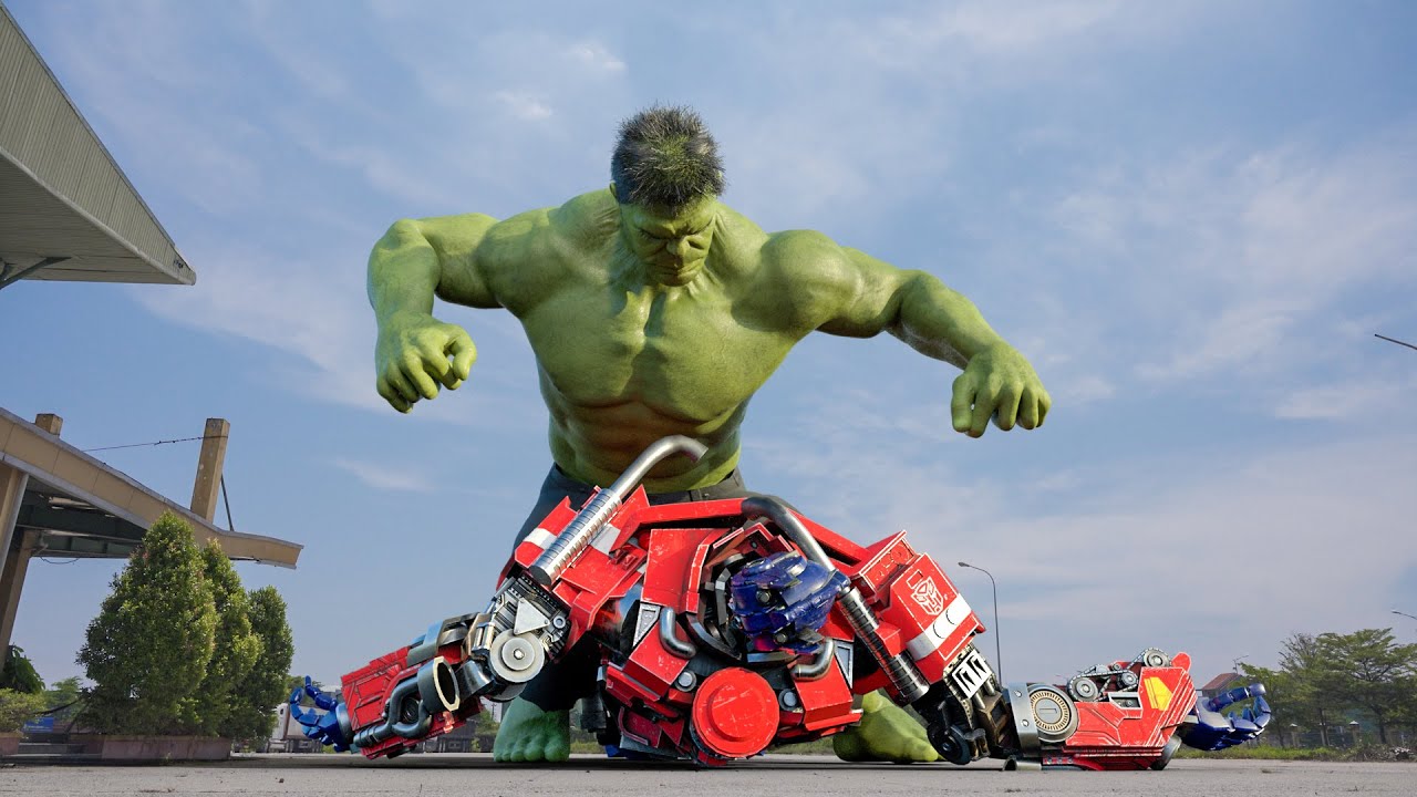 Transformers x Avengers: Optimus Prime vs Hulk Final Fight Scene | The ...