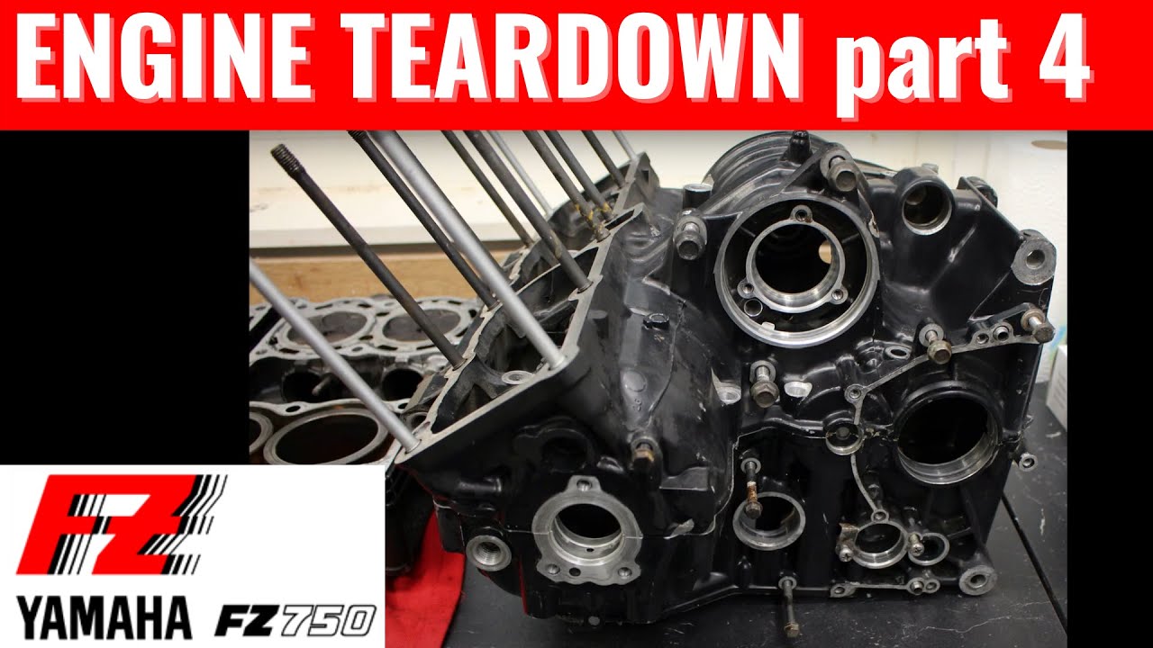 FZ 750 Engine disassembly part 4, removing connecting rods. - YouTube