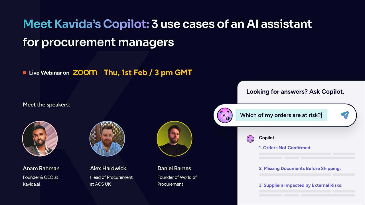 Meet Kavida's Copilot: 3 Use cases of an AI assistant for procurement - YouTube