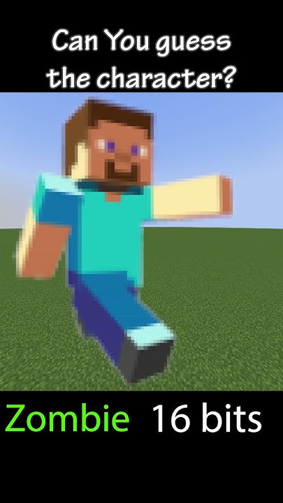 Minecraft Steve 1 bit 2 bits 4 bits 8 bits 16 bits 32 bits 64 bits - YouTube
