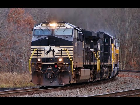 Norfolk Southern 4460 Leads NS 4609, UP 6052 & UP 7253 Mixed Freight Big Beaver Pa 11 2024 - YouTube