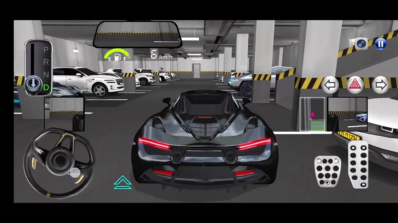 Jocuri cu masini McLaren Mercedes de condus in parcarea subterana - YouTube