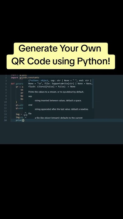 Create custom QR codes in Python with just a few lines of code! Try it now! #python #qrcode ...