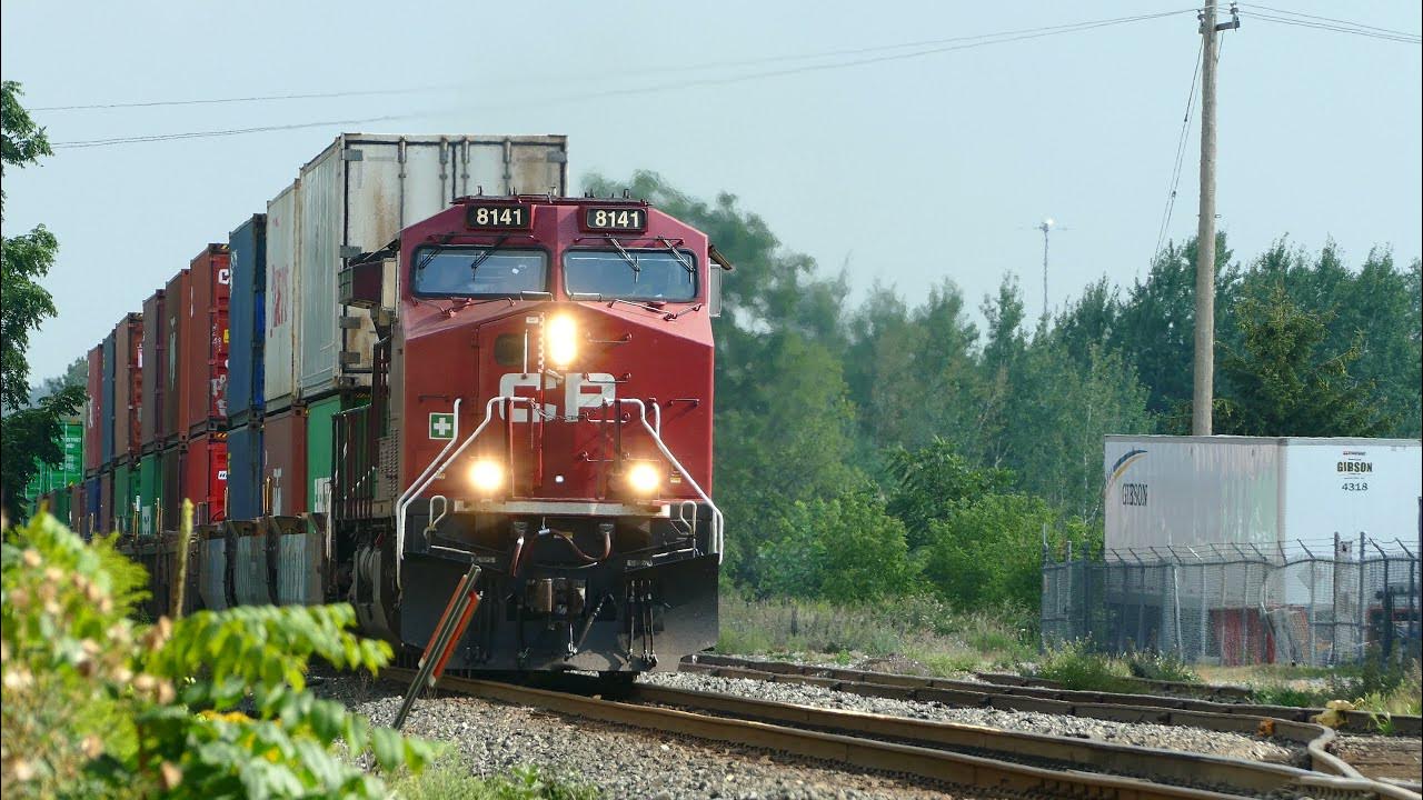 CP 8141,BNSF 7479,CP 8820 through Alliston Northbound Mactier Sub - YouTube