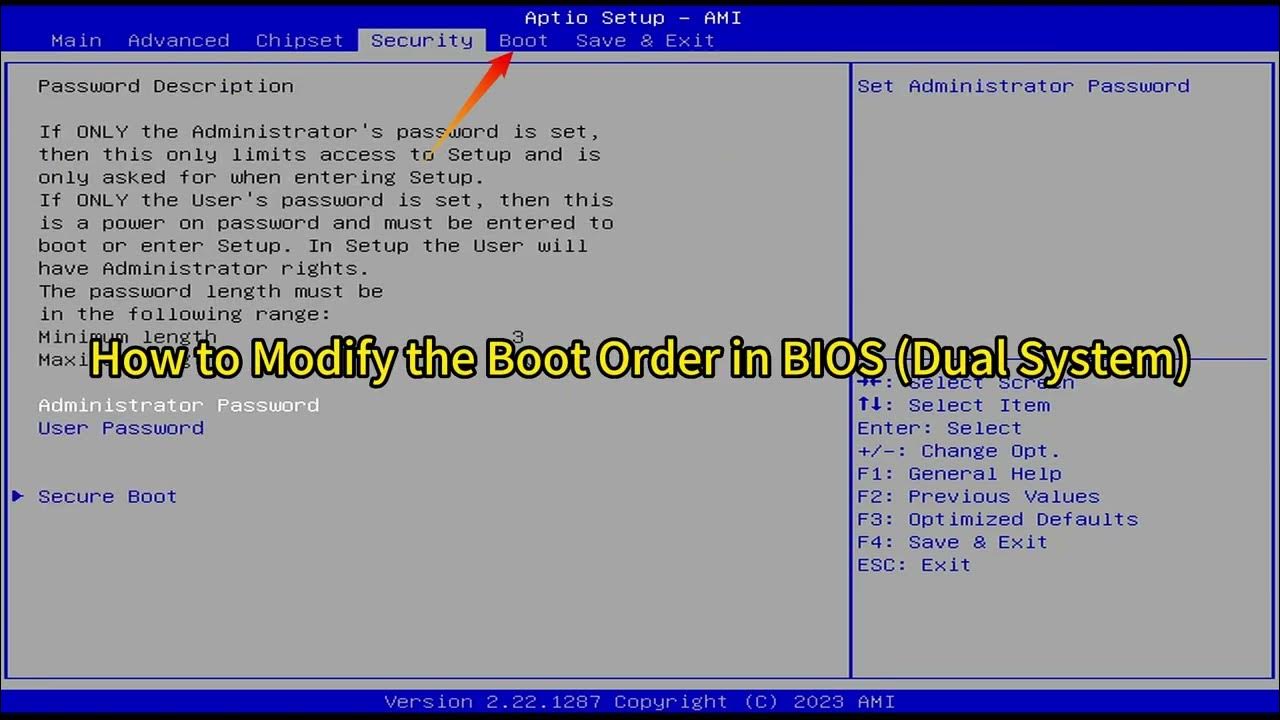How to Modify the Boot Order in BIOS Dual System - YouTube