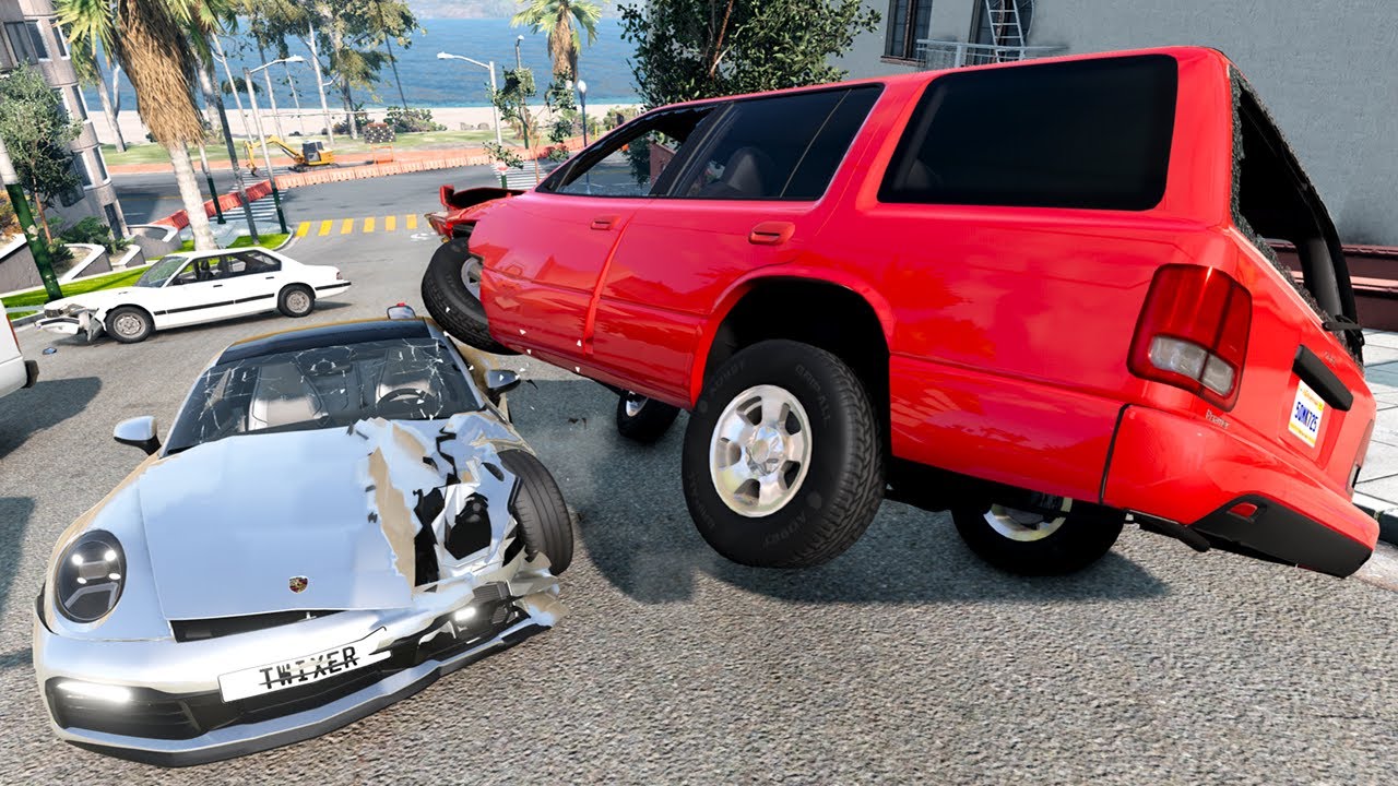 Car Collision #1 - [ BeamNG drive ] - YouTube