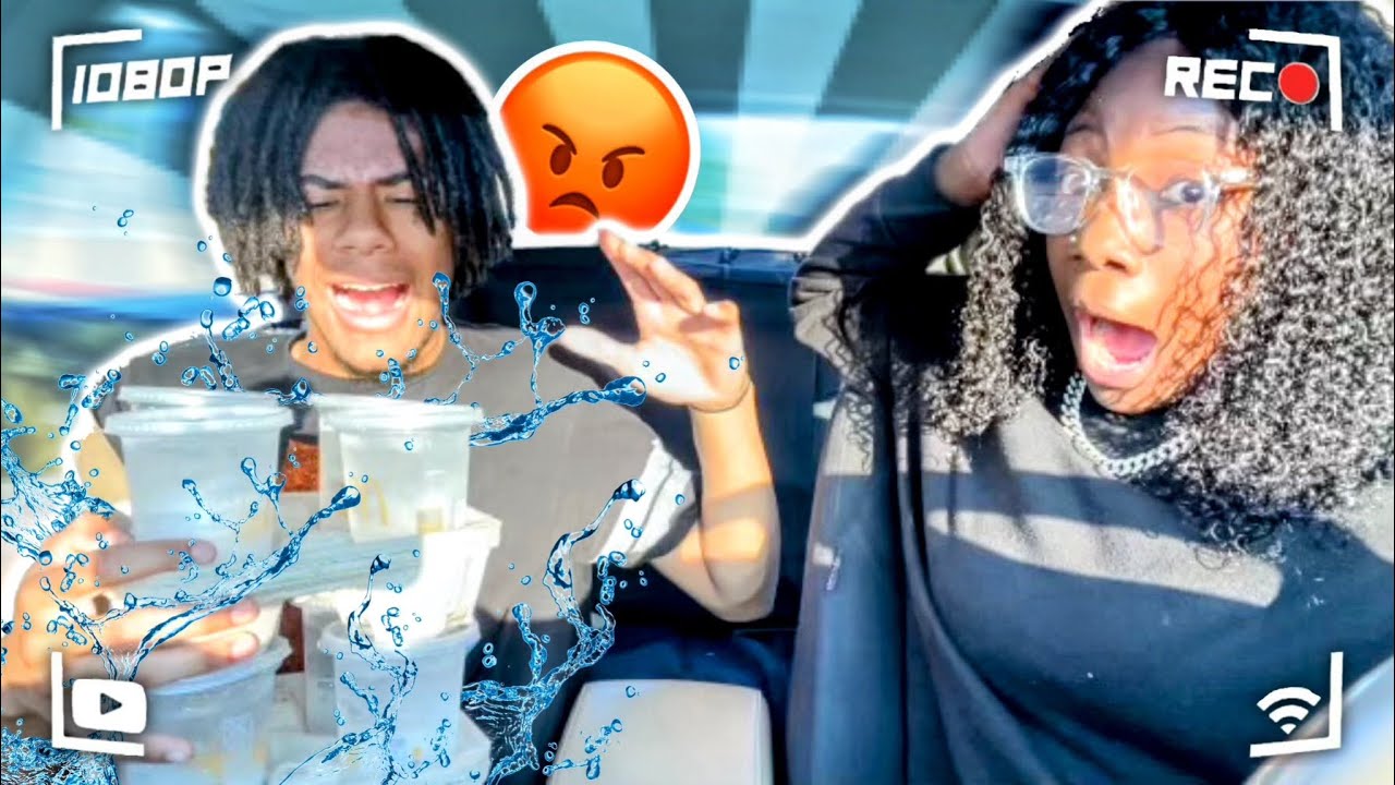 DRIVING SUPER CRAZY & MAKING MY ANGRY BOYFRIEND HOLD ICE COLD WATER 💦 ...